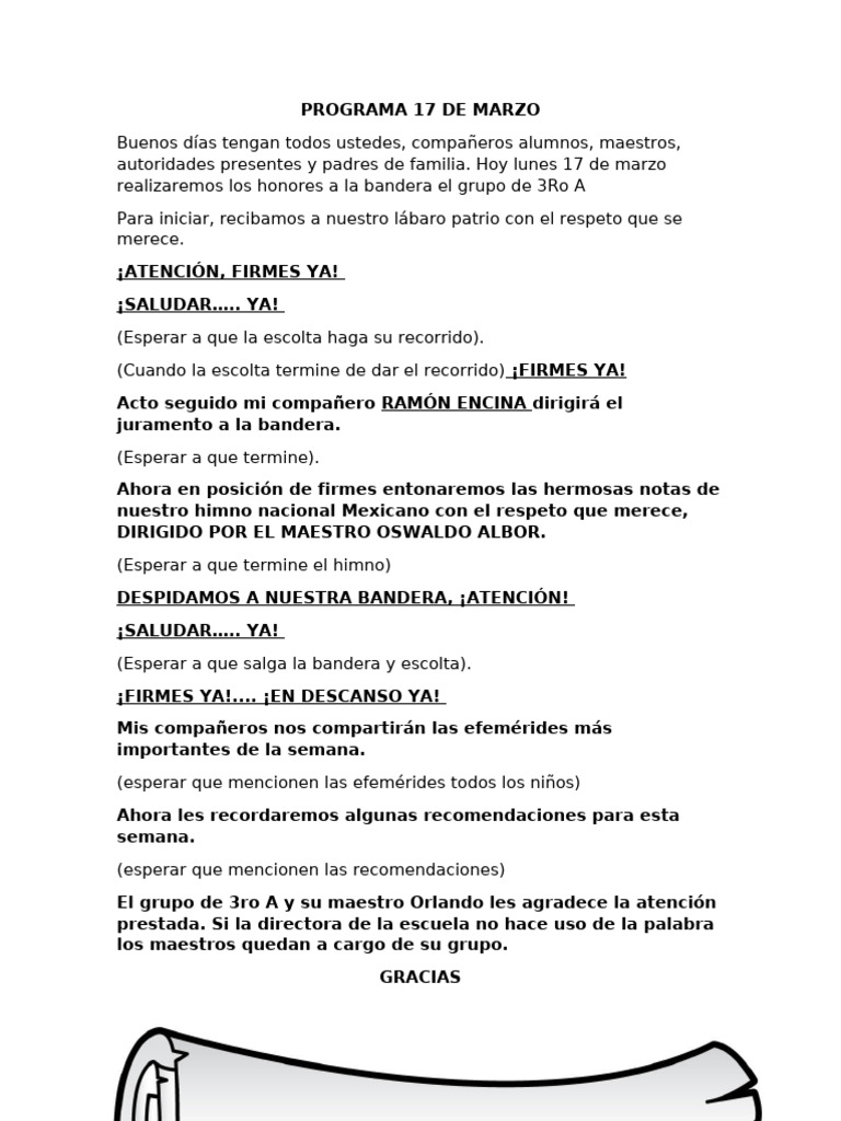 PROGRAMA HONORES OCTUBRE 3A Listo | PDF