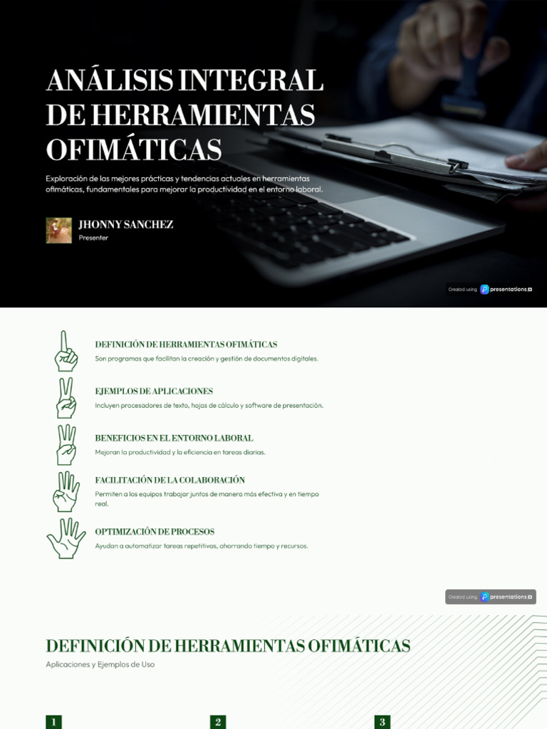 Análisis integral de herramientas ofimáticas | PDF