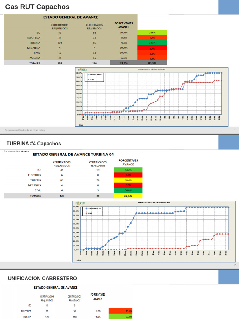 Inf Semanal Precom Proyectos | PDF