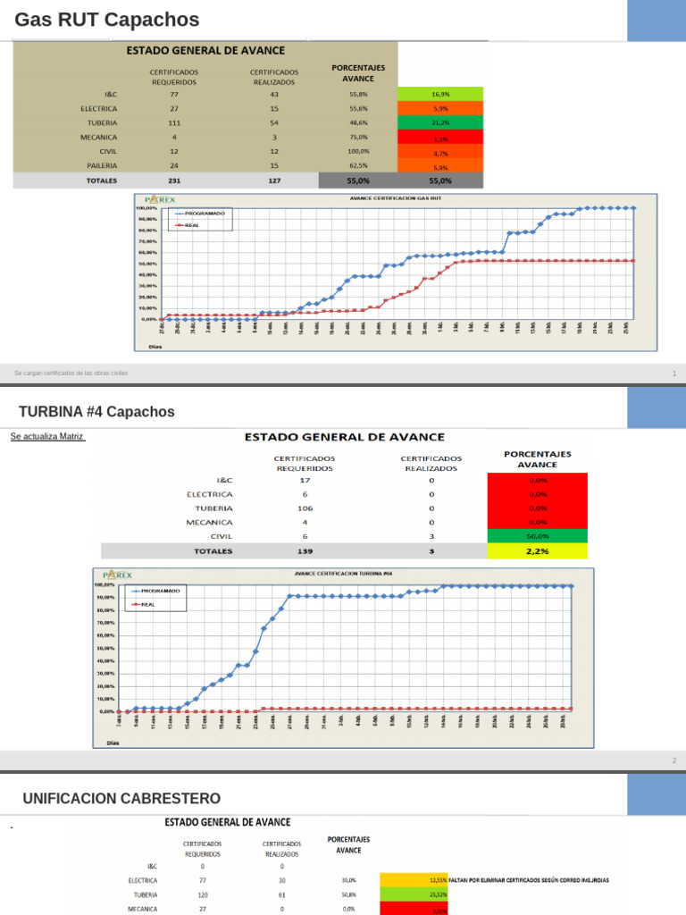 Inf Semanal Precom Proyectos | PDF