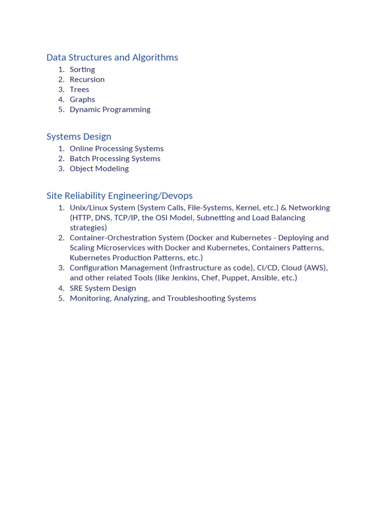 Topics To Work On | PDF
