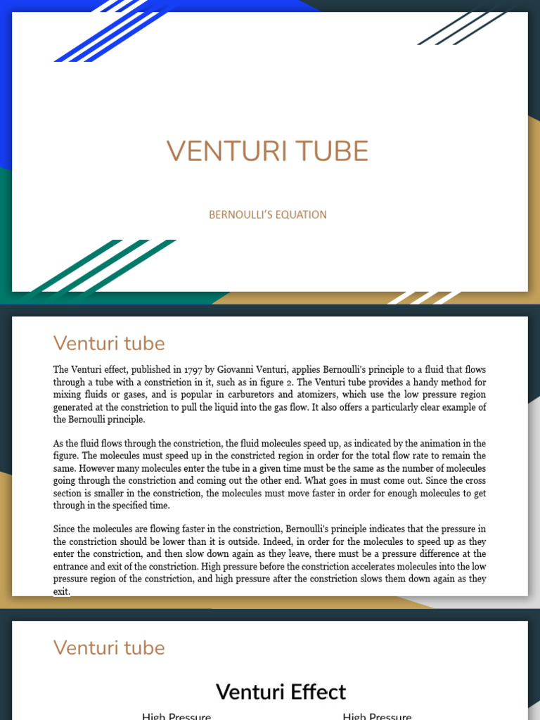 Venturi Tube | PDF