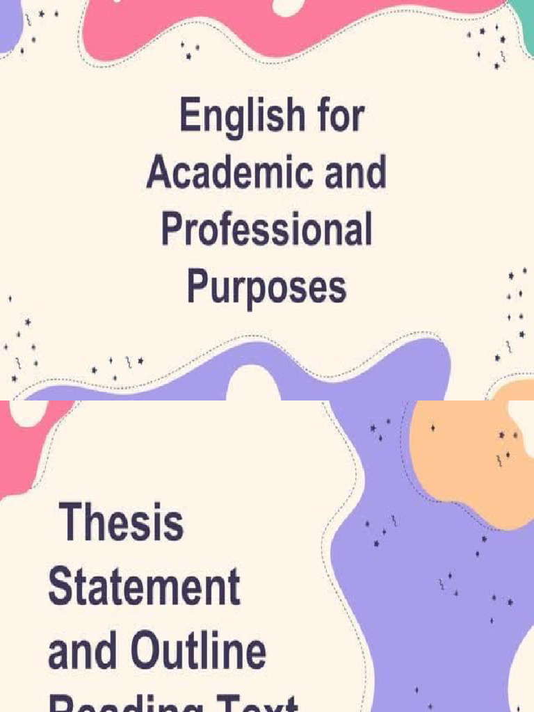 Thesis Statement and Outlining | PDF