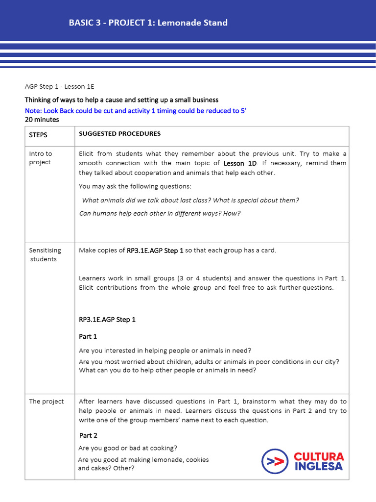 Lemonade Stand Project Overview | PDF