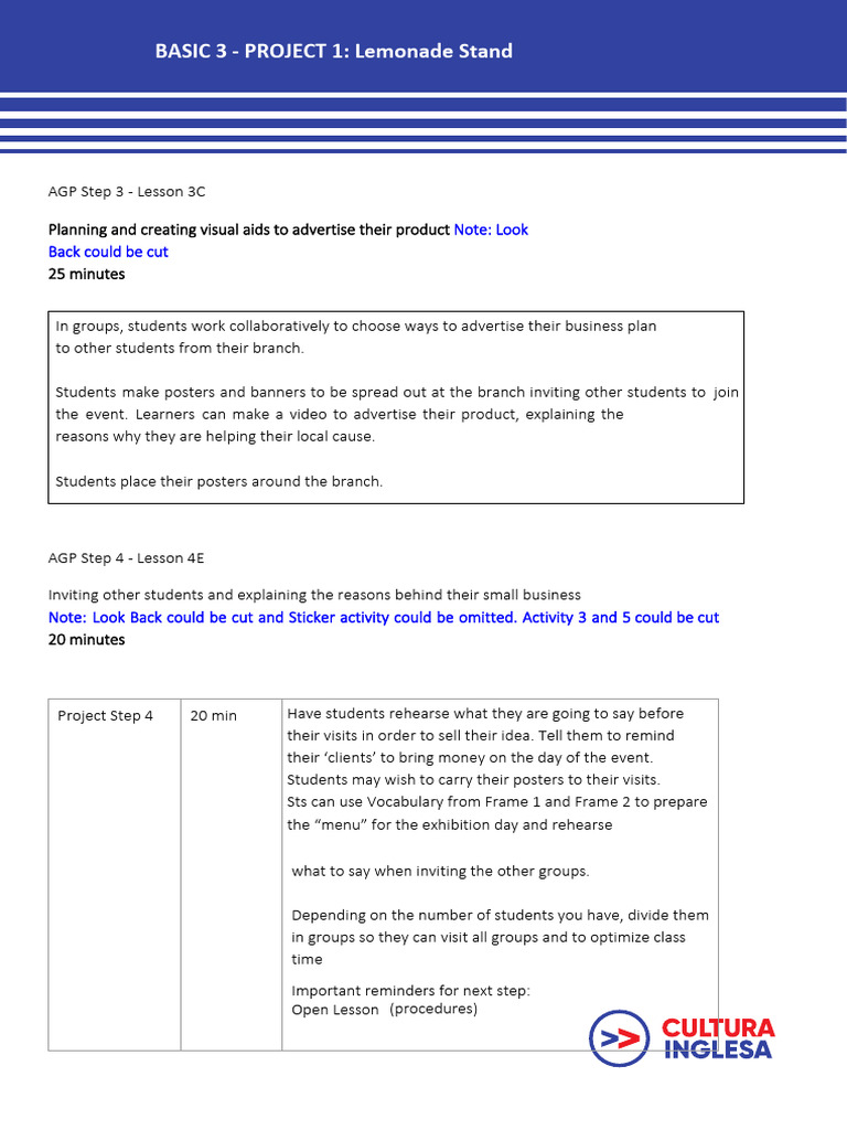 BASIC 3 - PROJECT 1 - Lemonade Stand P4 | PDF