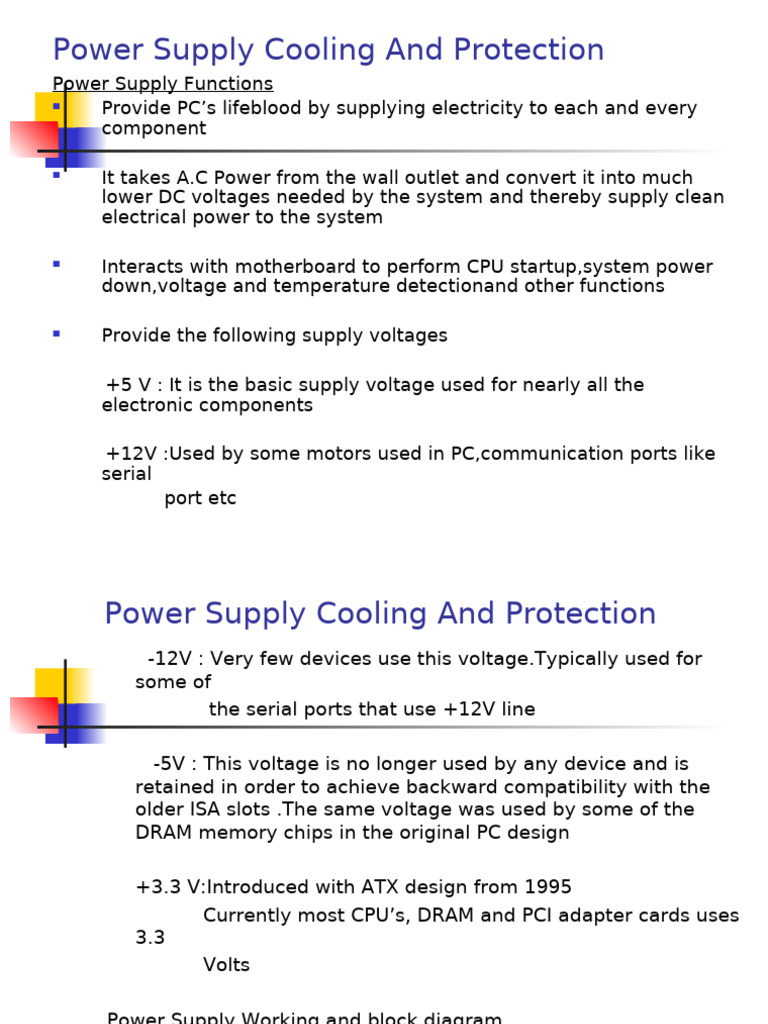PC Hardware Power Supply Cooling and Protection | PDF | Power Inverter | Power Supply