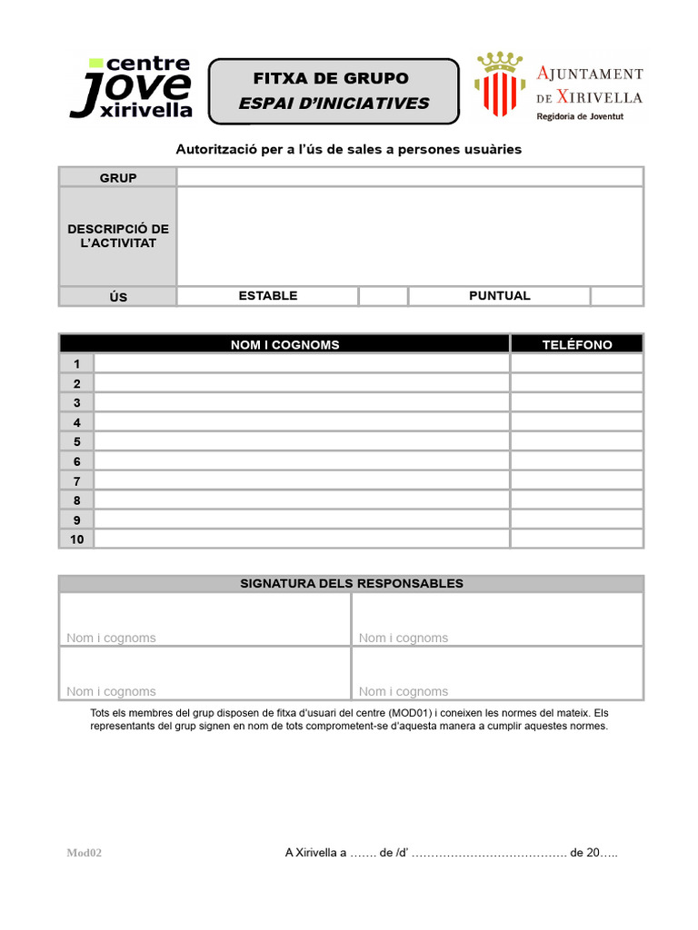 Mod02 Fitxa de Grup | PDF