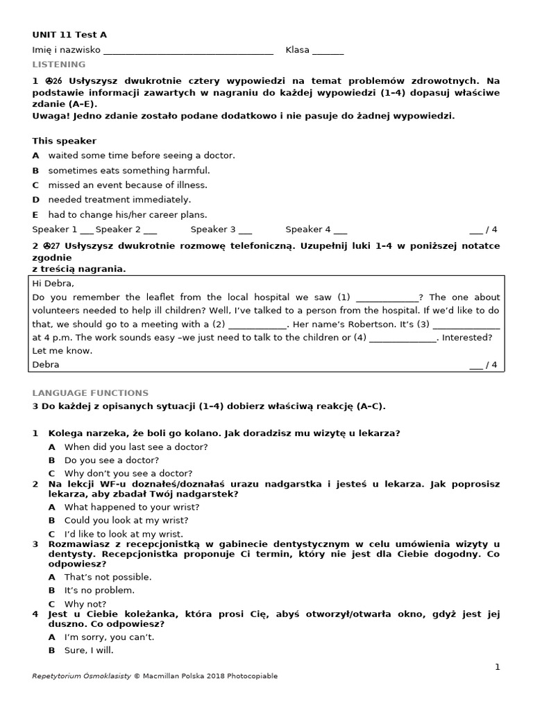 Unit Test11a | PDF