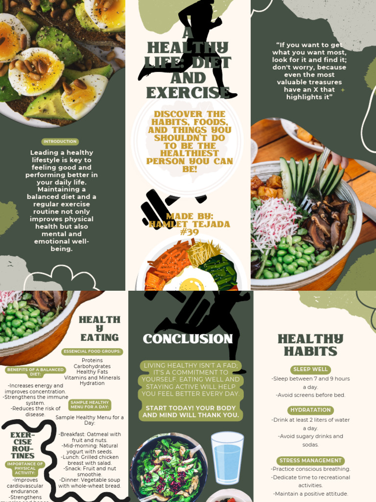 Healthy Living: Diet & Exercise Guide | PDF | Diet (Nutrition) | Diet ...