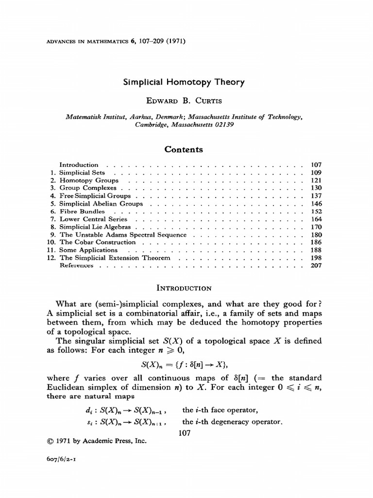 simplicial-homotopy-theory | PDF | Algebraic Topology | Space