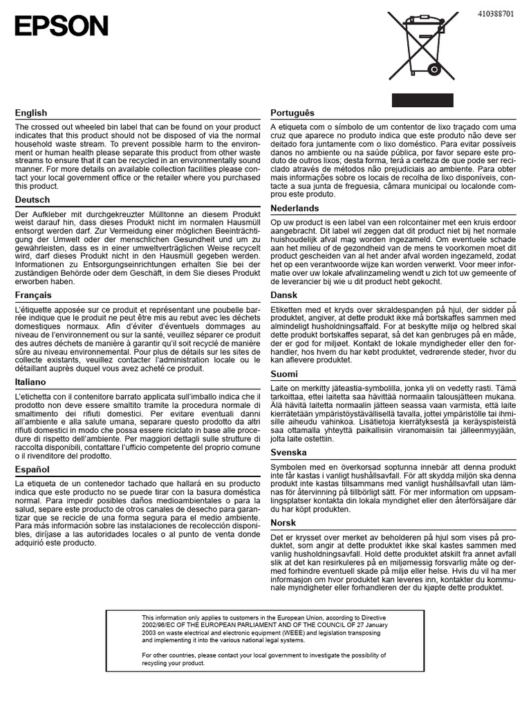 Weee Sheet Ps Eu 1 | PDF