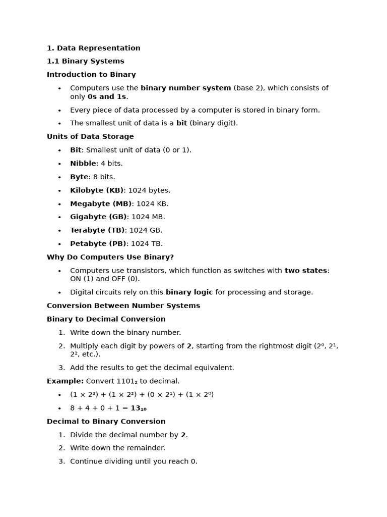 Data Representation IGCSE | PDF | Byte | Encodings