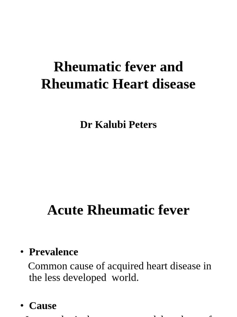 Rheumatic Fever and Heart Disease Overview | PDF | Diseases And ...