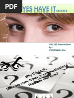 Oculesics | PDF | Nonverbal Communication | Psychological Concepts