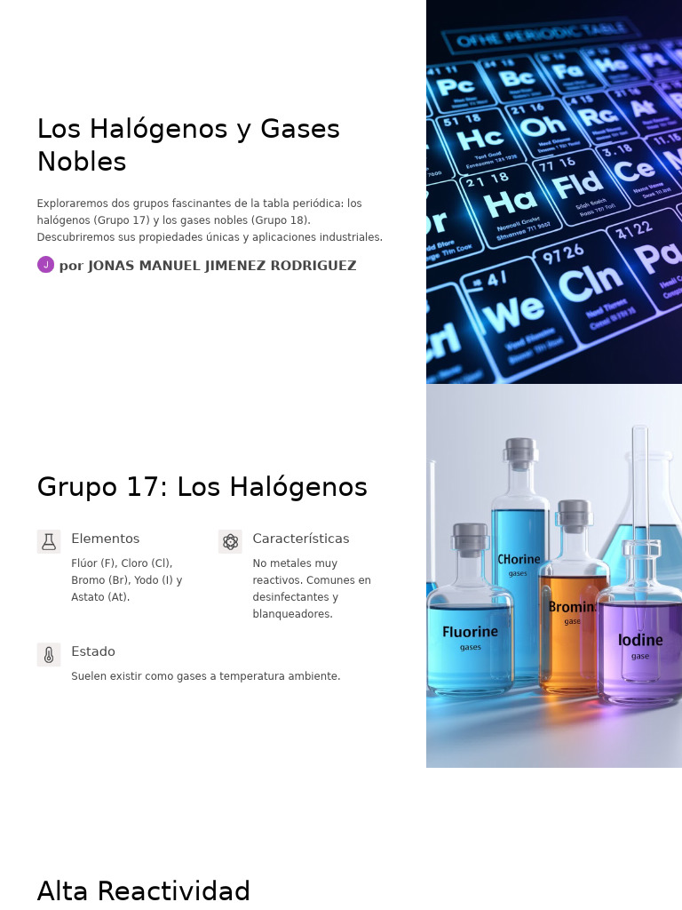 Los Halogenos y Gases Nobles | PDF | Cloro | Ciencias fisicas