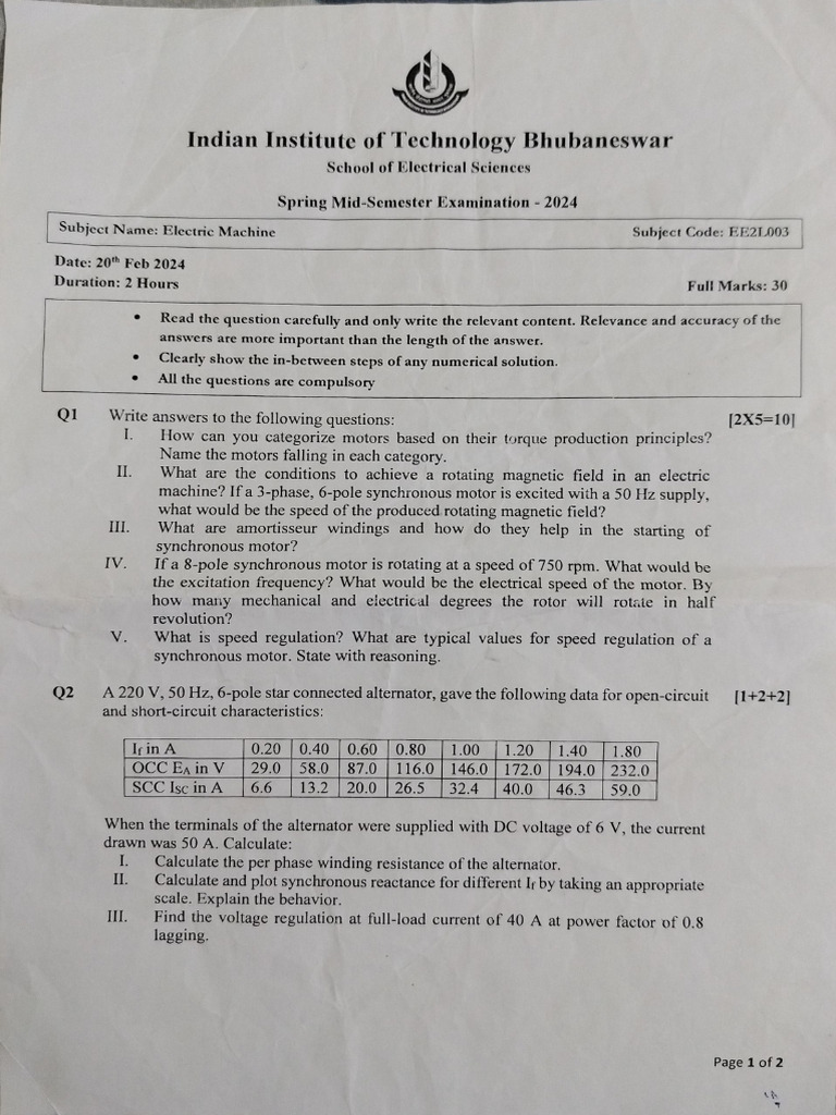 Sem 04 (Mid Sem) | PDF