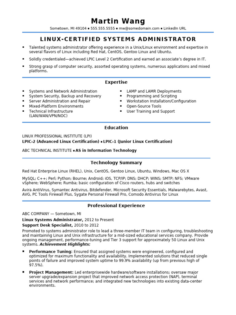 Systems Administrator Midlevel | PDF | Linux | Computer Network