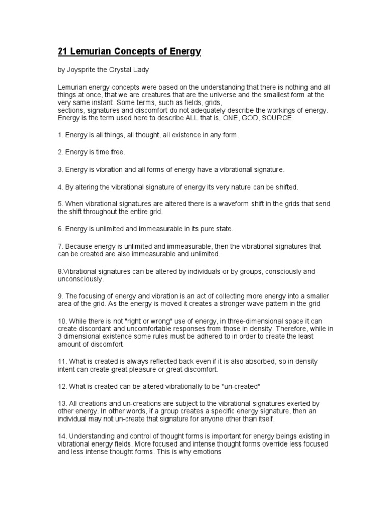 21 Concepts of Energy | PDF | Metaphysics Of Mind | Metaphysics