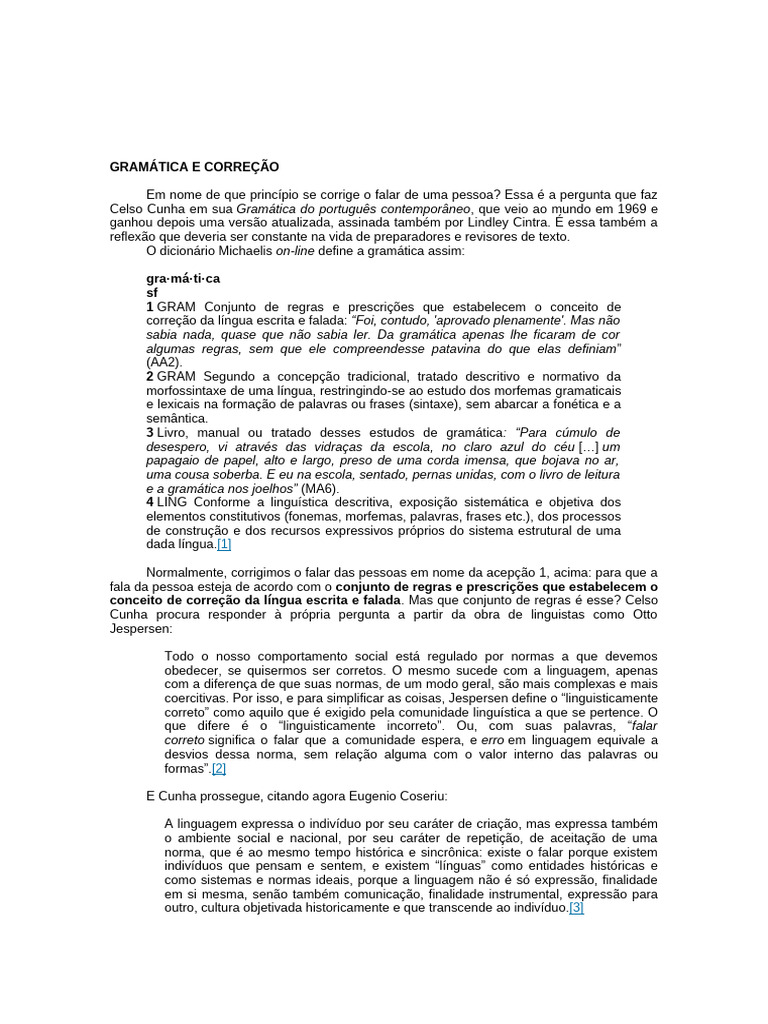 Texto Aula 2 - Gramatica e Correcao | PDF | Gramática | Pronome