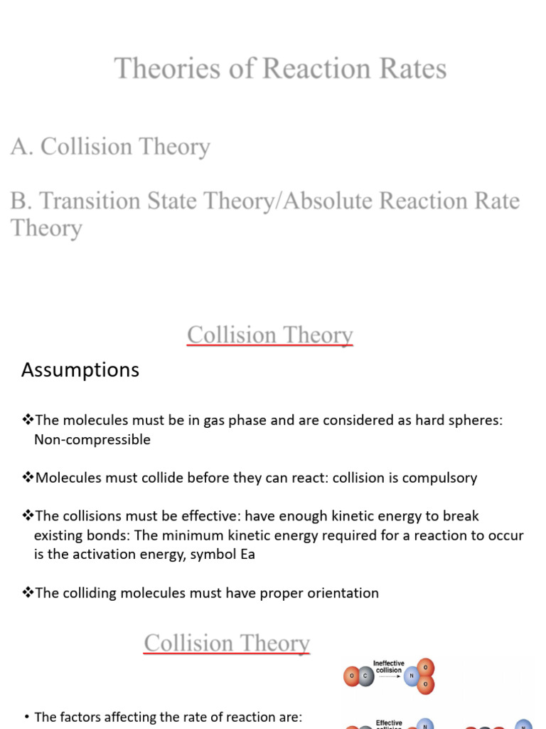 Lecture 5 Collision Theory | PDF | Reaction Rate | Physical Chemistry