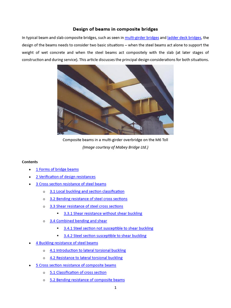 Composite Bridge Beam Design and Buckling | PDF | Buckling | Beam ...