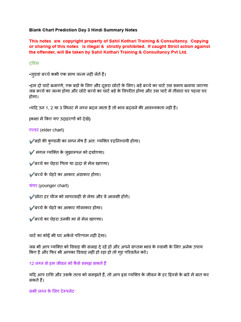 Day 3 Hindi Summary Notes | PDF
