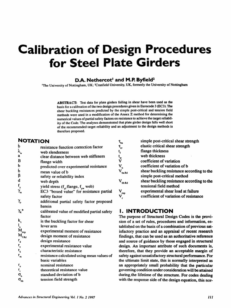 Nethercot, D. A., & Byfield, M. P. (1997) | PDF