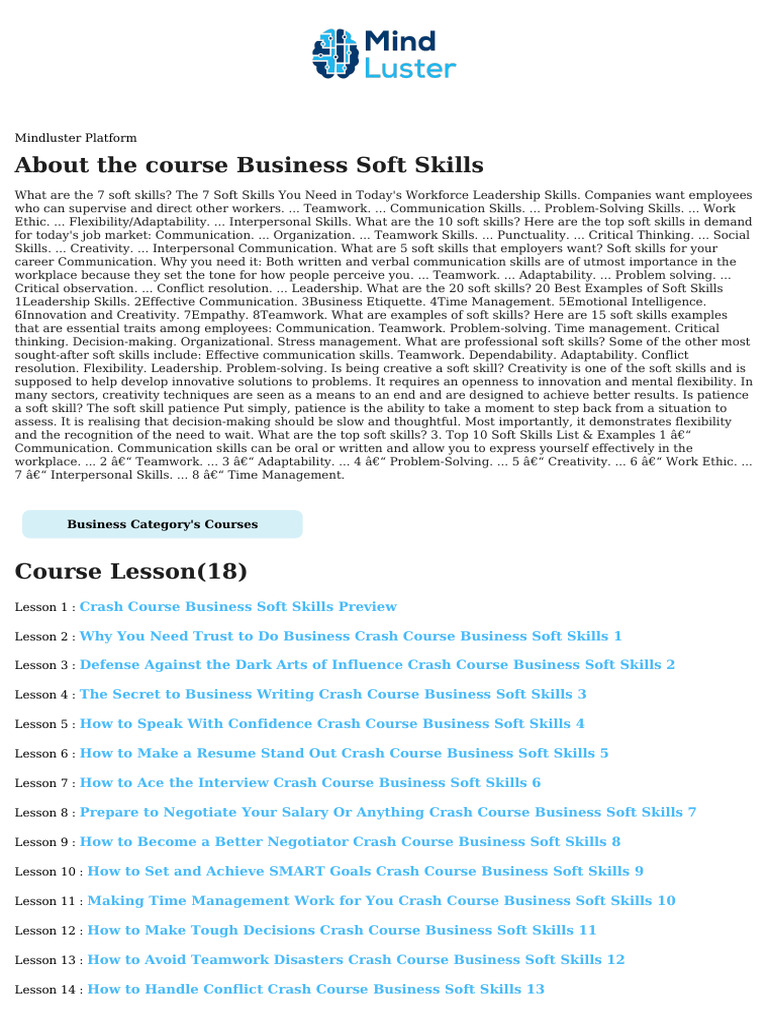 Crash Course in Business Soft Skills | PDF | Skill | Creativity