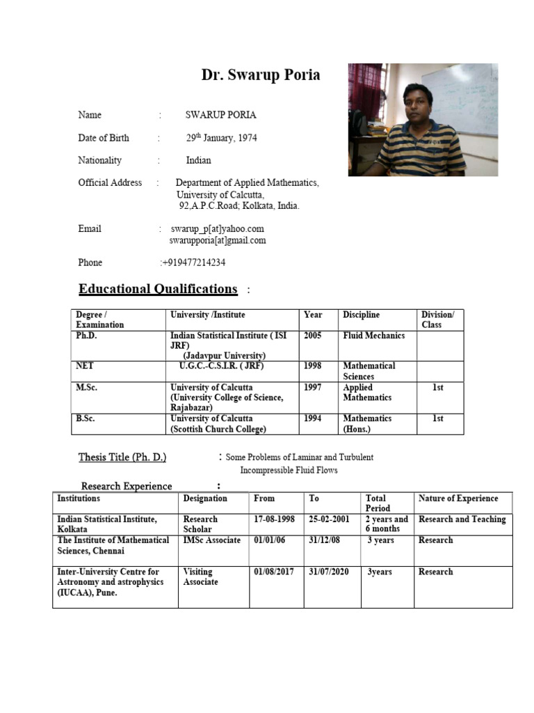 Swarup Poria | PDF | Chaos Theory | Nonlinear System