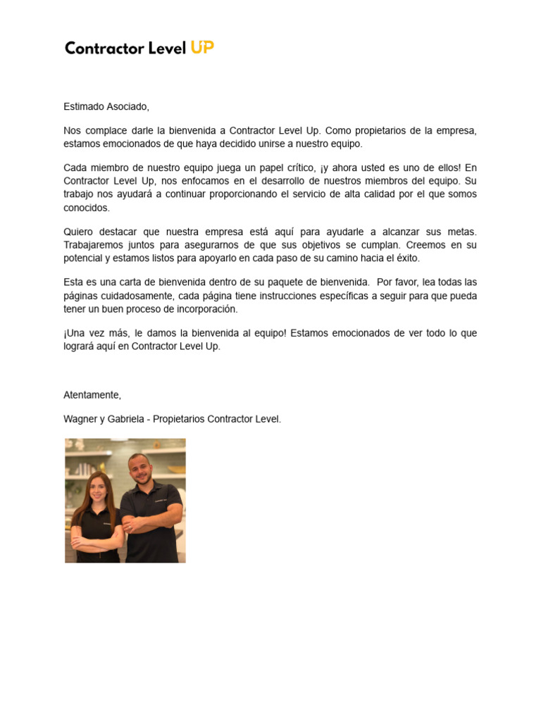 Paquete de Bienvenida - System Closing - Contractor Level Up | PDF ...