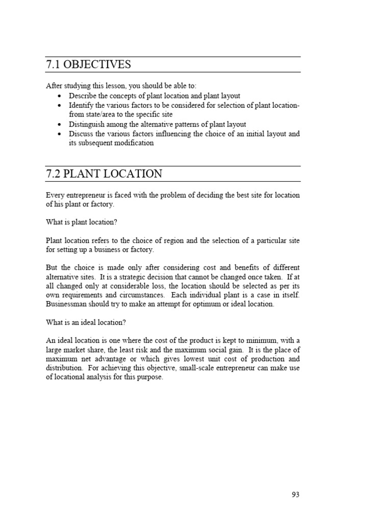 Plant Location and Layout | PDF | Machines | Labour Economics
