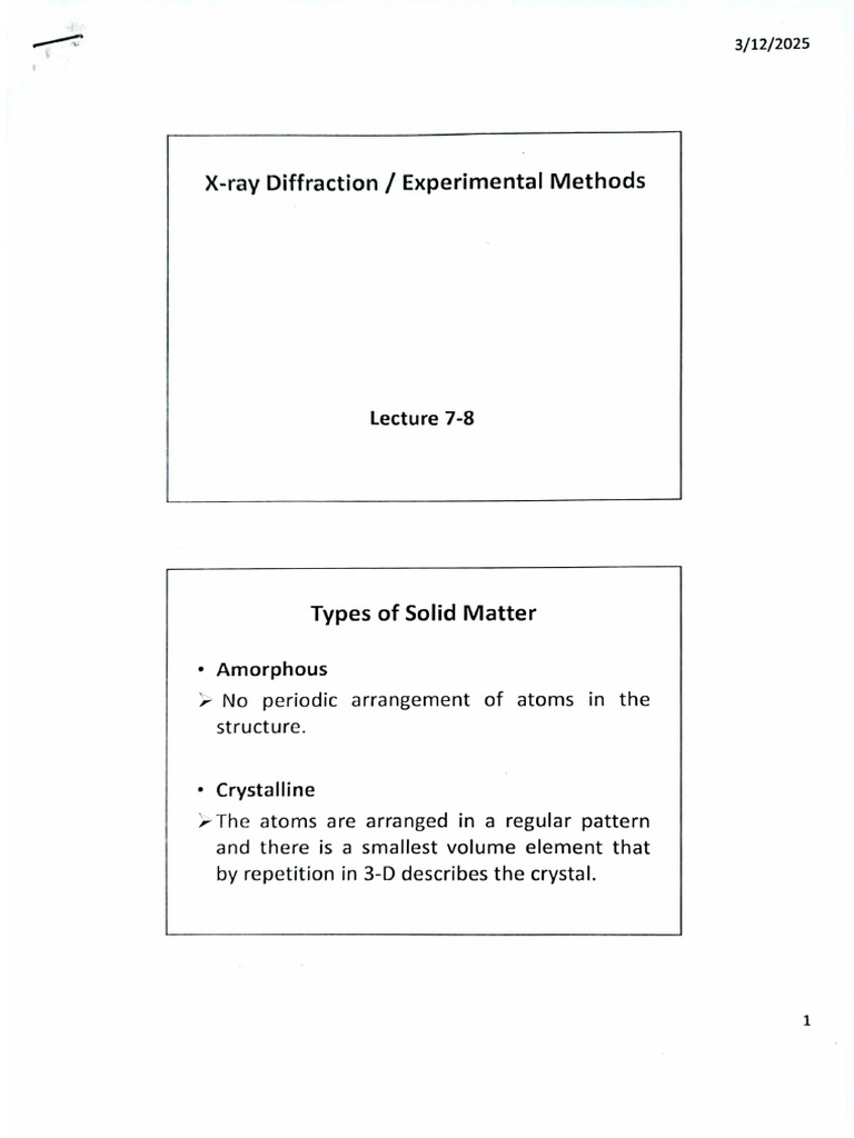 Experimental Technique Lectures 2-3 | PDF