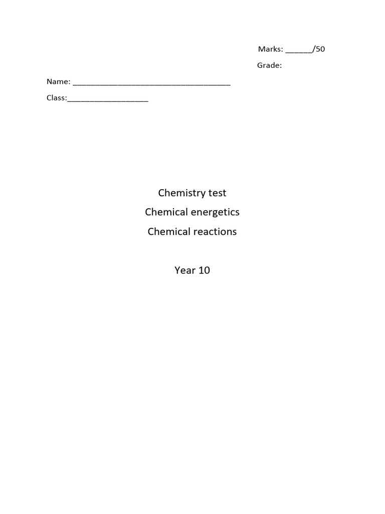 Year 10 Test 2 | PDF