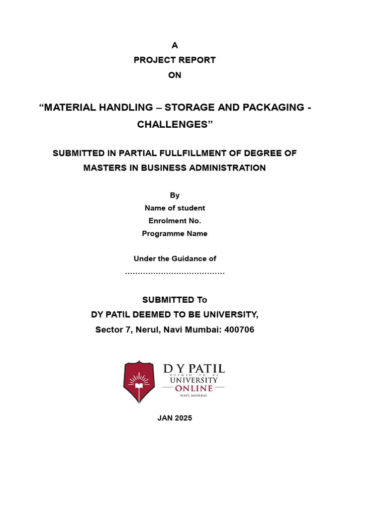 MBA - Material Handling - Storage and Packaging - Challenges | PDF ...