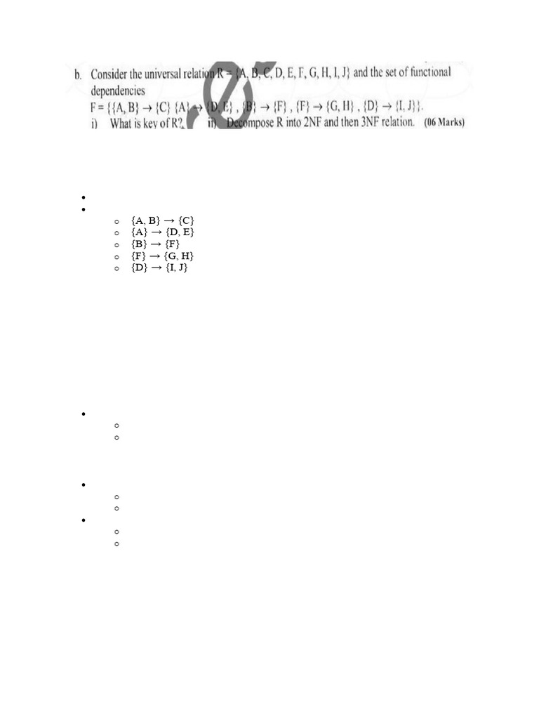 Solved Normalization with sets problem | PDF