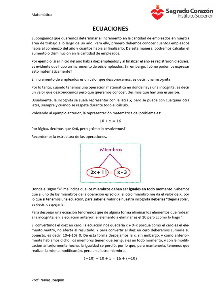 Anexo Ecuaciones | PDF | Ecuaciones | Matemáticas Aplicadas