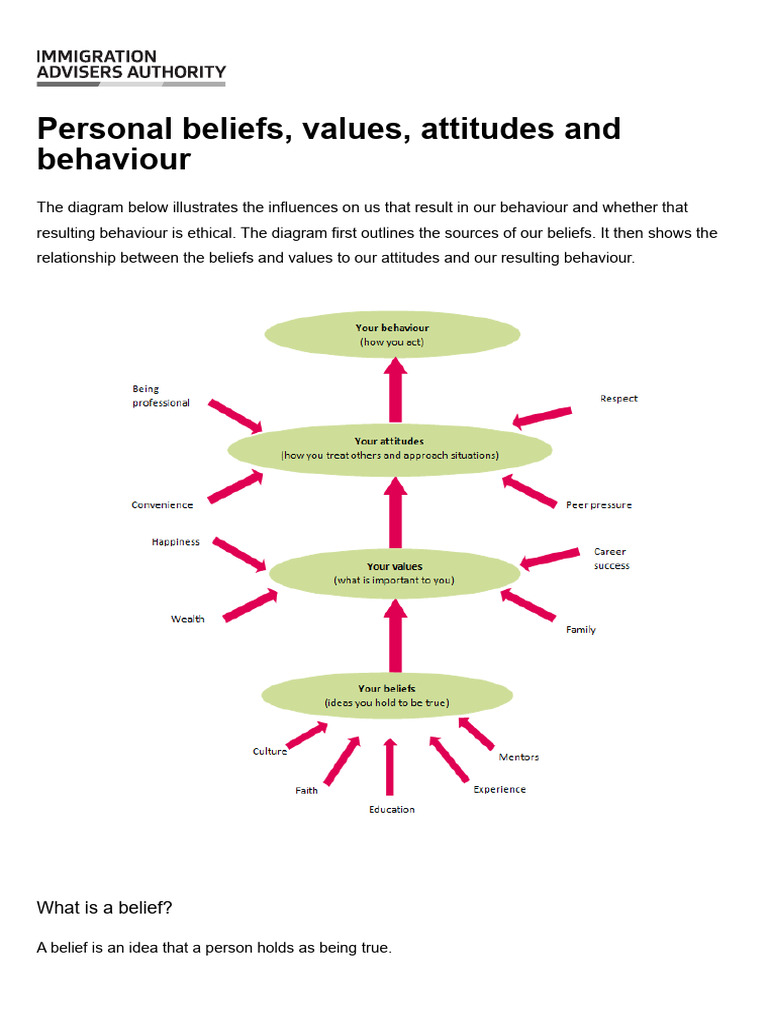 Personal Beliefs, Values, Attitudes and Behaviour - IAA | PDF ...
