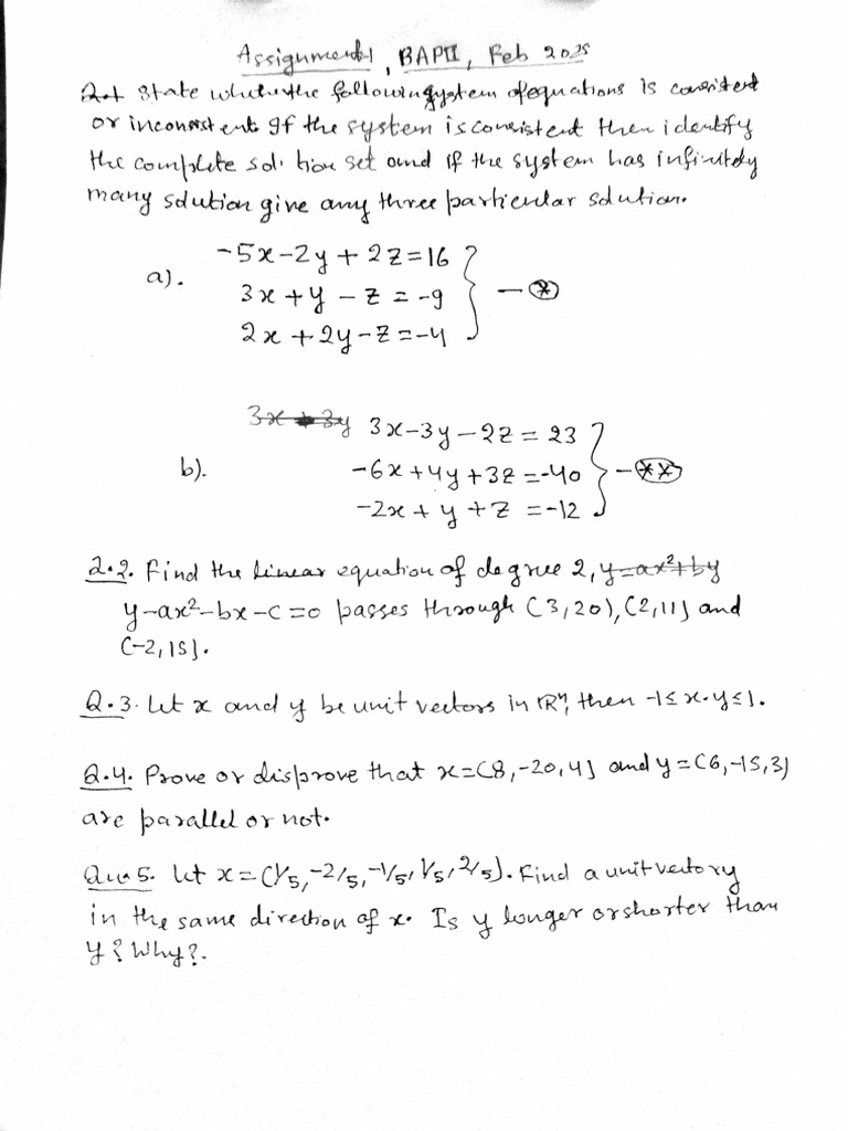 Algebra Assignment Problems and Solutions | PDF