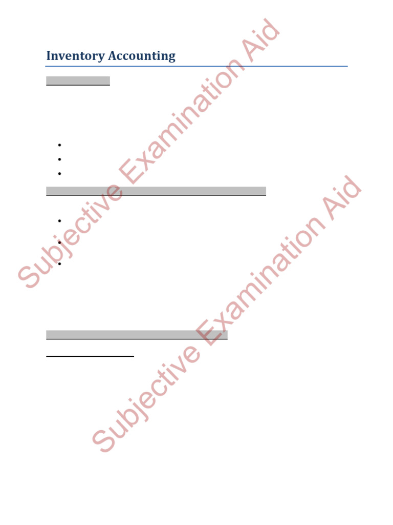 Inventory Accounting Theory | PDF | Inventory | Cost Of Goods Sold