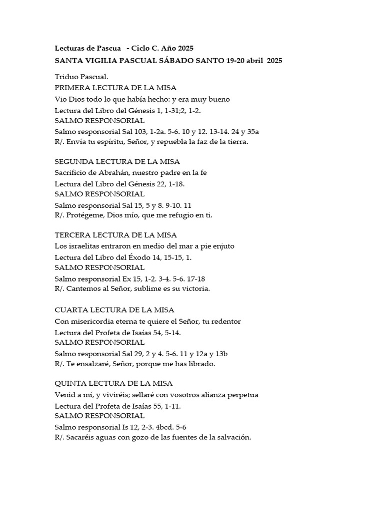 Lecturas de Pascua Ciclo C - Compressed | PDF | Cristo (título) | La ...