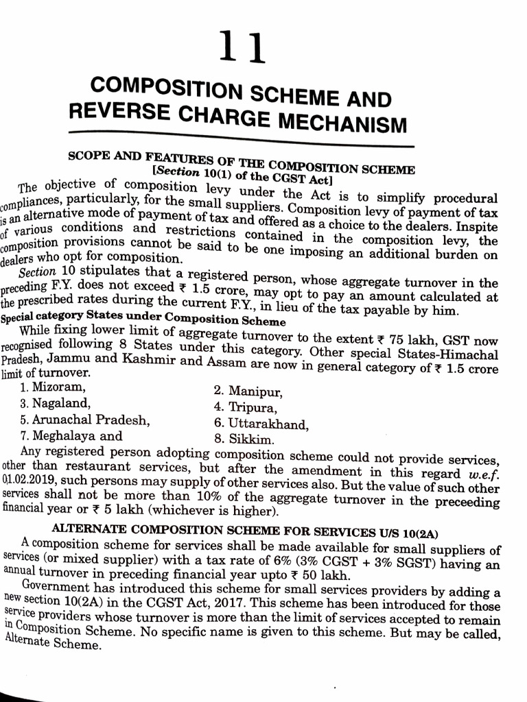 Composition Scheme & Reverse Charge Overview | PDF | Taxes | Value ...