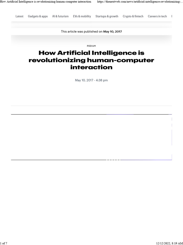 How Artificial Intelligence Is Revolutionizing Human Computer