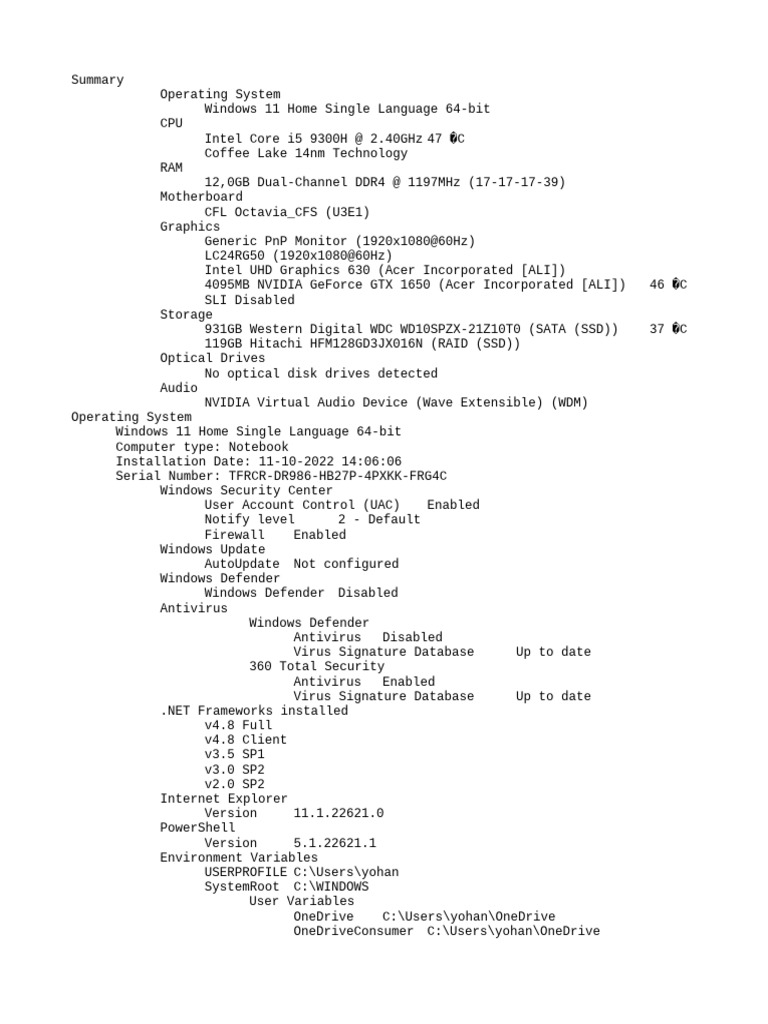 PC-YOHAN | PDF | Microsoft Windows | Computer Architecture