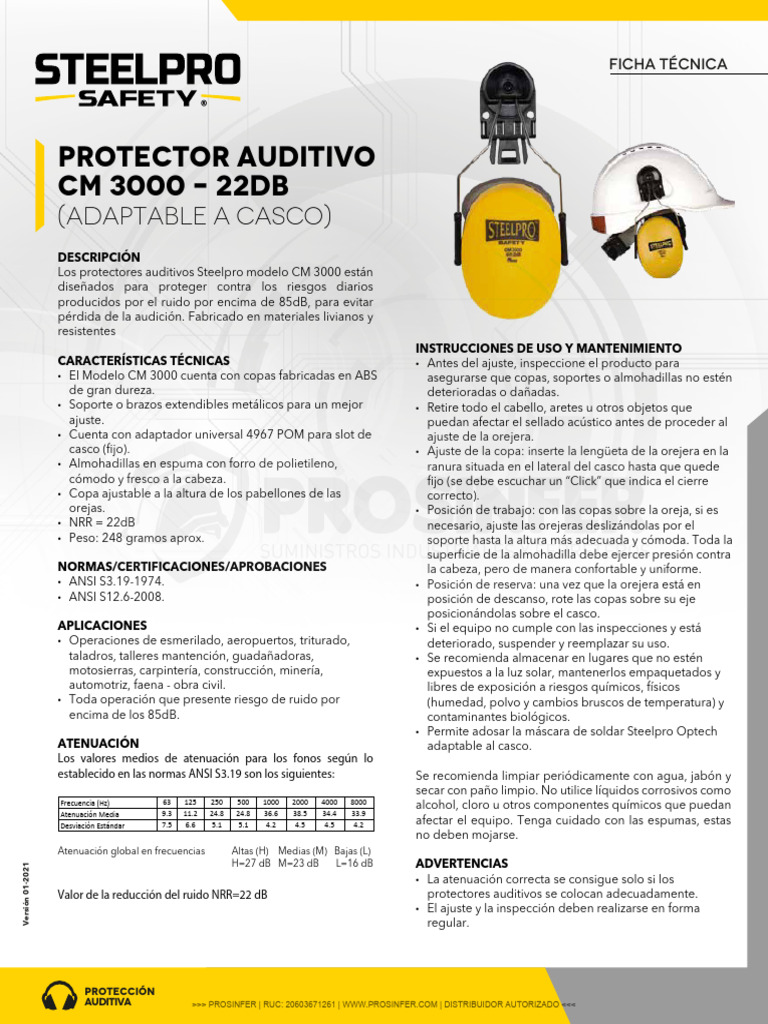 FICHA TECNICA DE OREJERA STELLPRO | PDF | Sonido