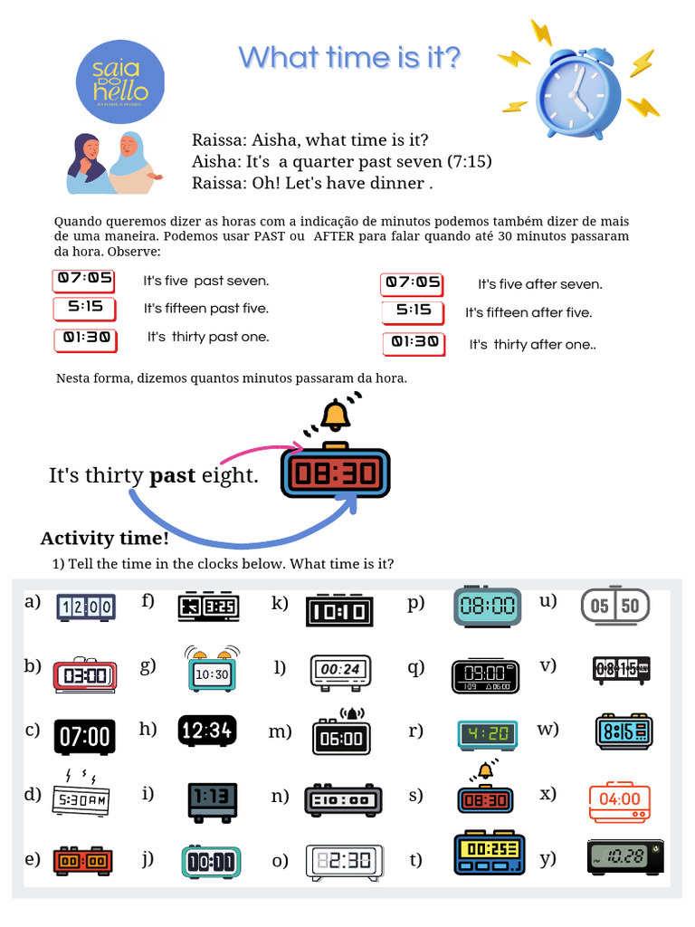 Telling The Time | PDF