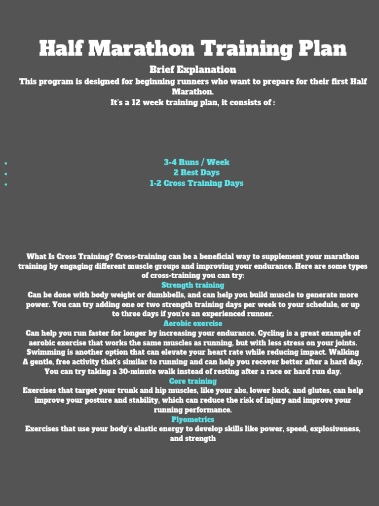 Full Marathon Training Plan | PDF | Strength Training | Running