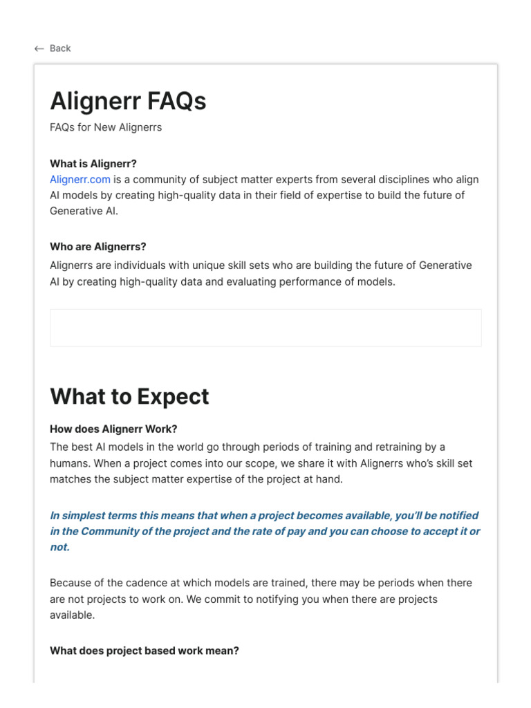 Alignerr FAQs - Alignerr Team Member FAQs - Alignerr Onboarding Academy ...