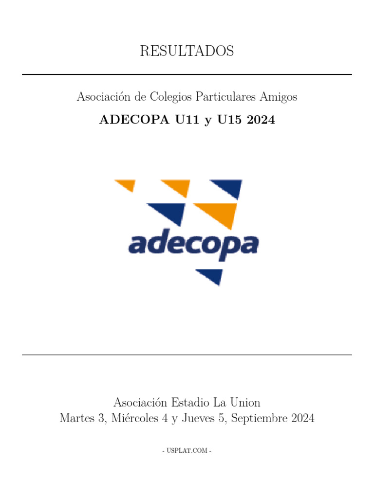 Resultados U11 - U15 | PDF