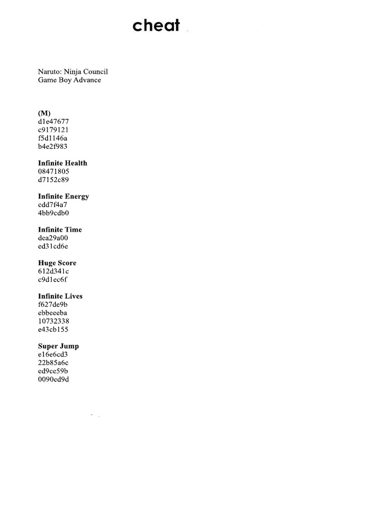 Cheats | PDF