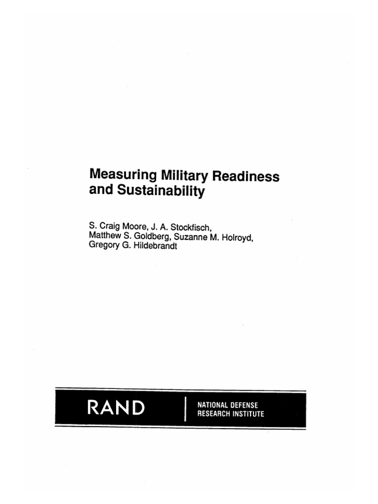 R3842 Measuring Military Readiness and Sustainability | PDF